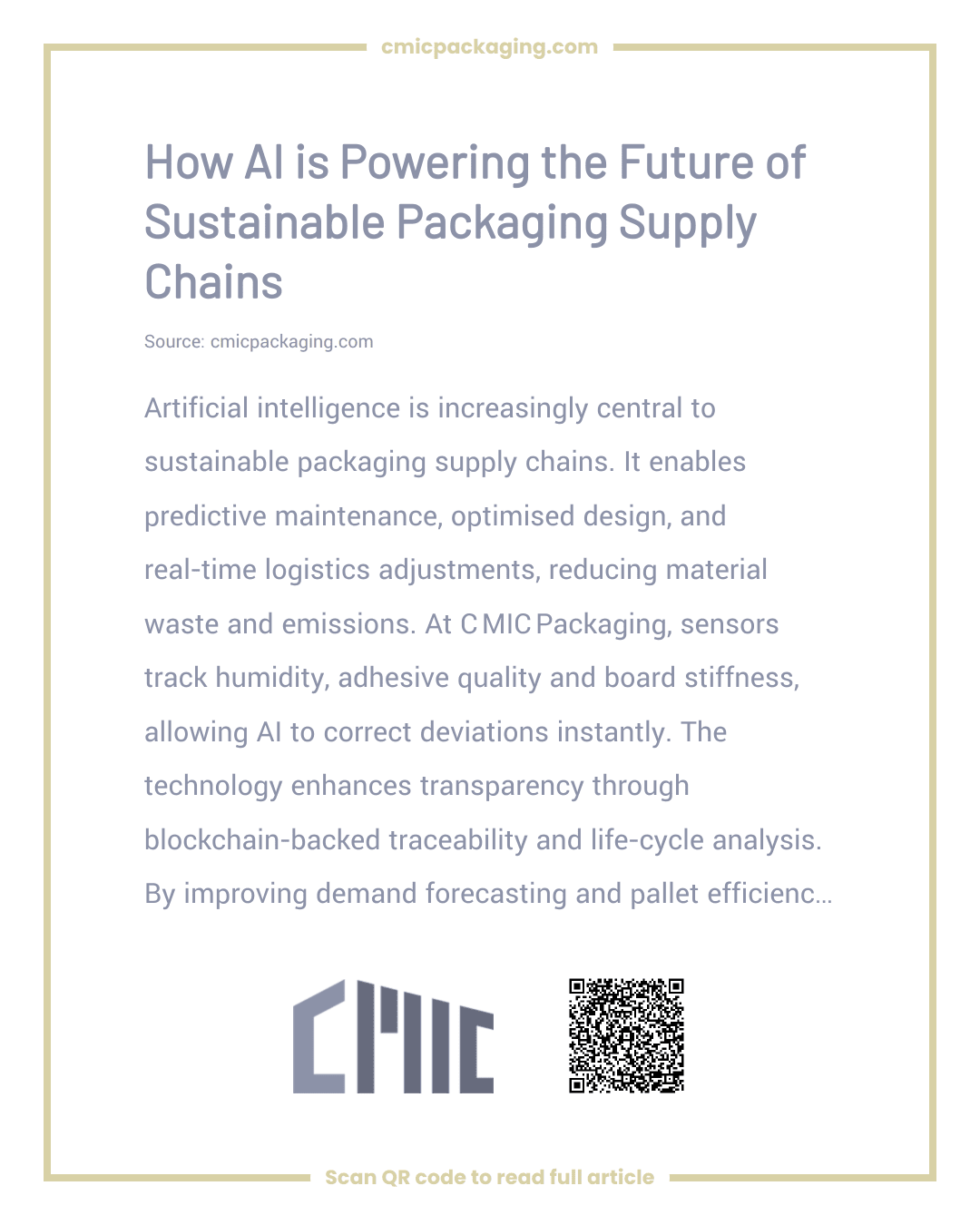 How AI is Powering the Future of Sustainable Packaging Supply Chains ...